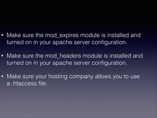 How to cache your static resources | PPT