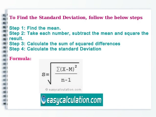 How To Calculate Standard Deviation Easycalculation