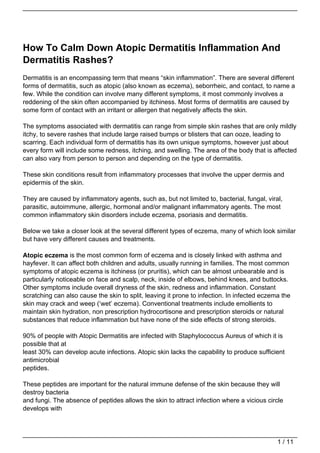 Skin Rashes In Children