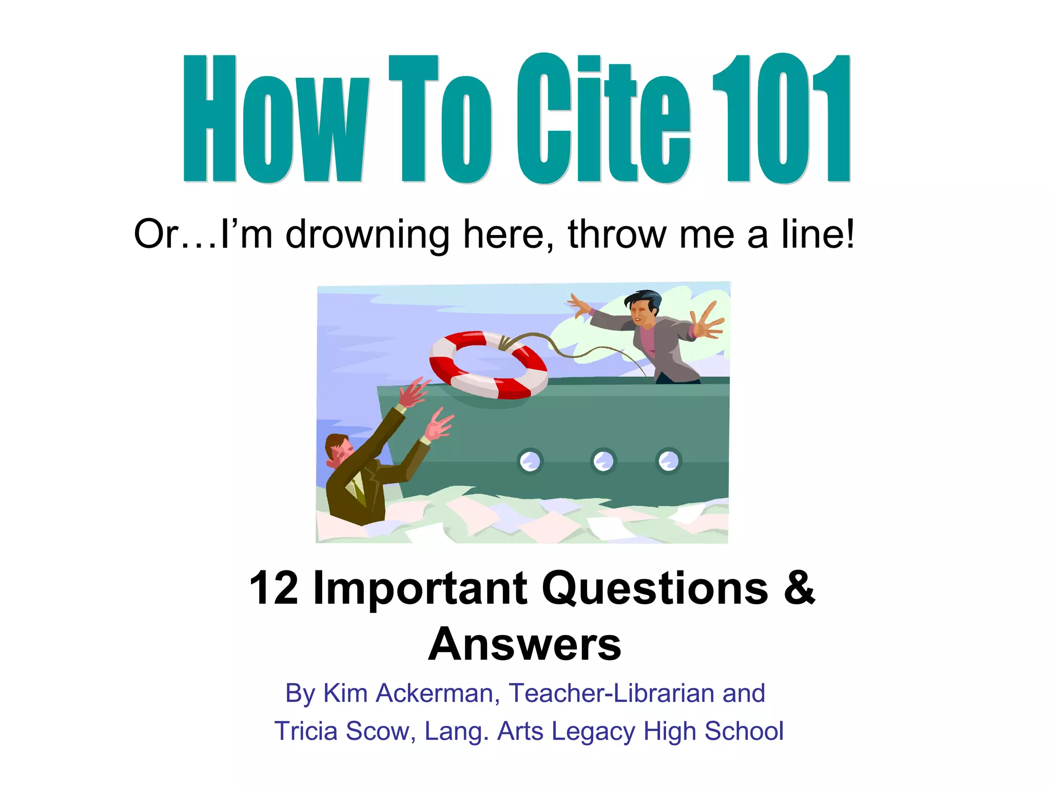 How To Cite 101 | PPT