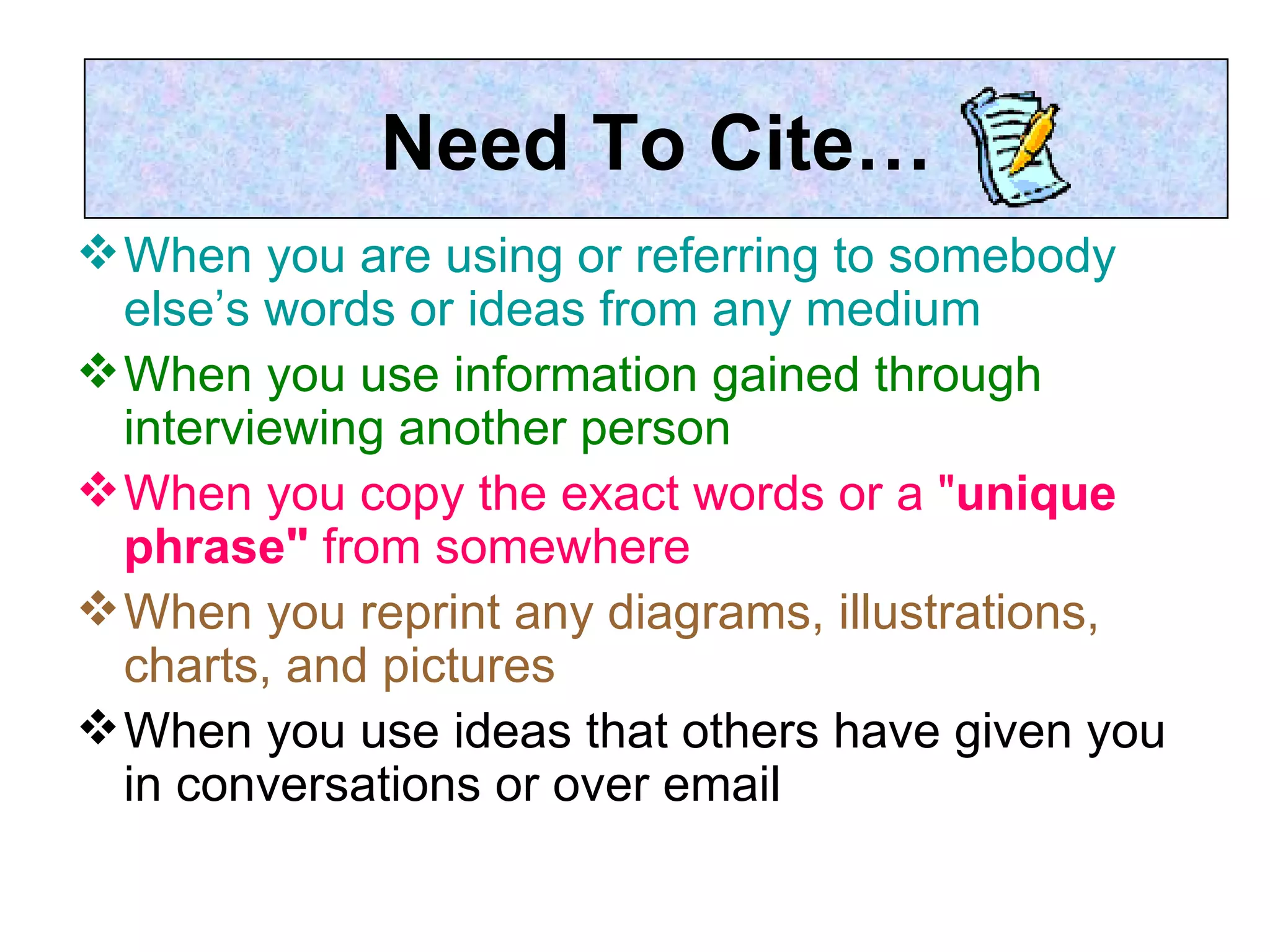 How To Cite 101 | PPT