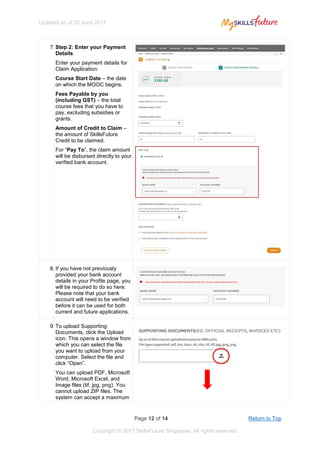 How to claim SkillsFuture Credits | PDF