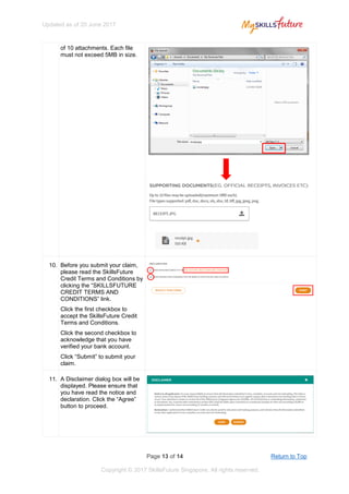How to claim SkillsFuture Credits | PDF