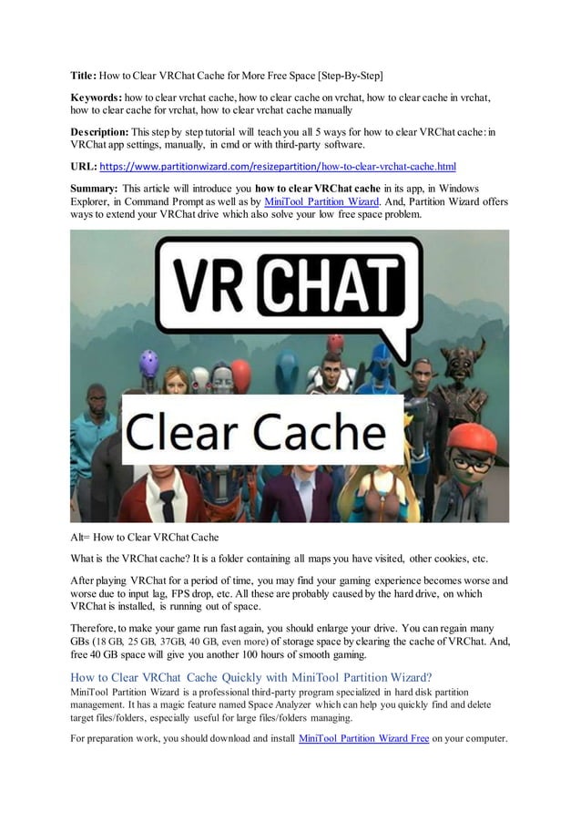 How to Clear VRChat Cache | PDF