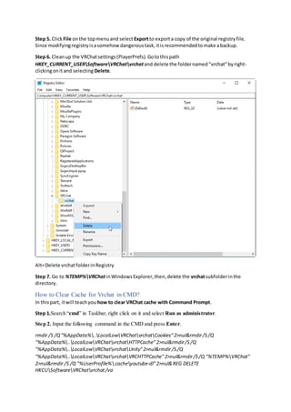 How to Clear VRChat Cache | DOCX
