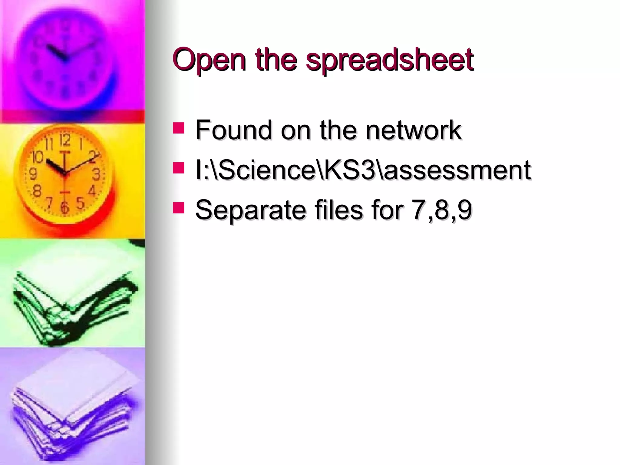 How To Complete The Ks3 Test Results Spreadsheet | PPT