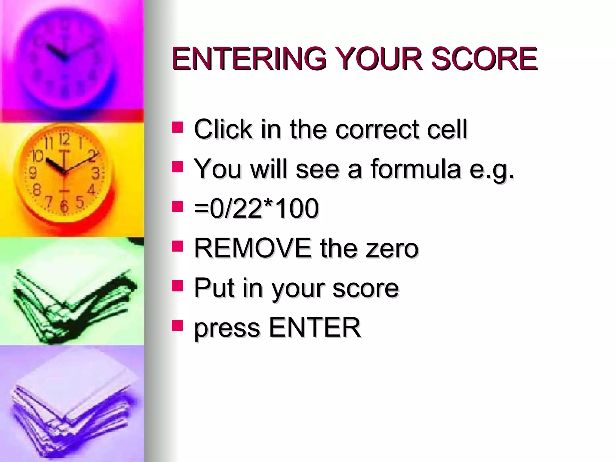 How To Complete The Ks3 Test Results Spreadsheet | PPT