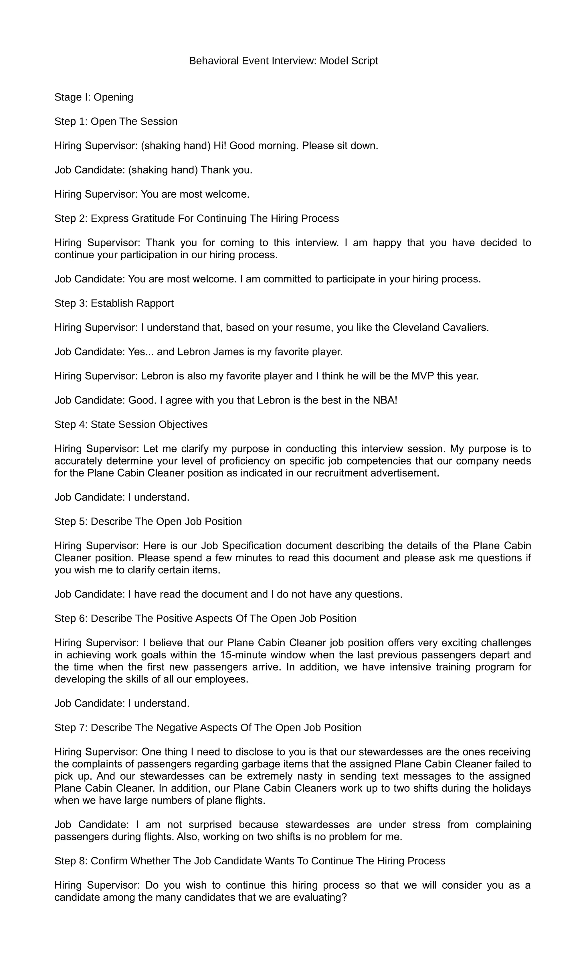 How to-conduct-behavioral-event-interviews | DOC | Resume Writing and ...