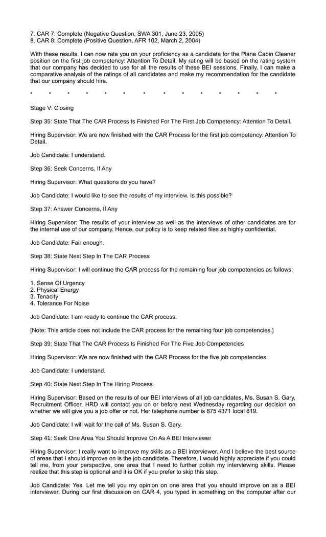 How to-conduct-behavioral-event-interviews | DOC | Resume Writing and ...