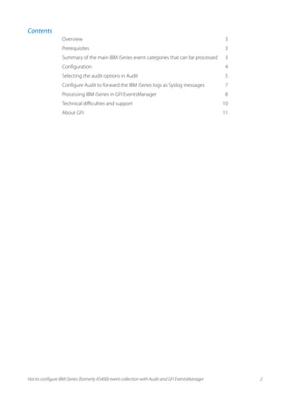 How to configure IBM iSeries event collection with Audit and GFI ...