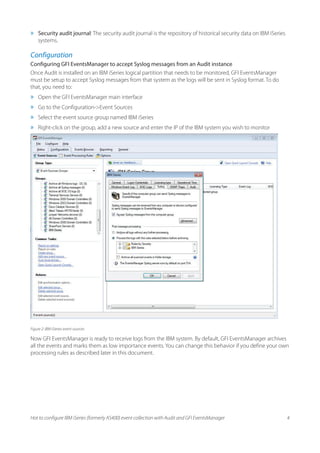 How to configure IBM iSeries event collection with Audit and GFI ...