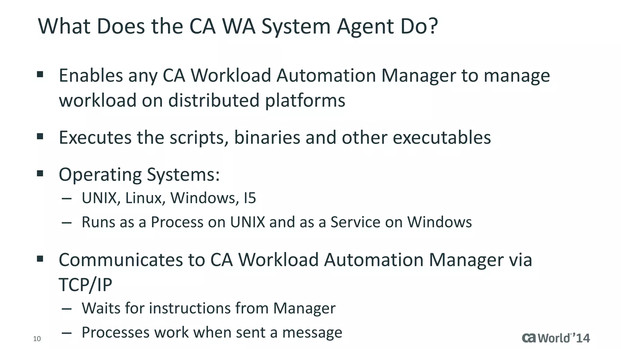 How To Configure The Ca Workload Automation System Agent Agentparmtxt
