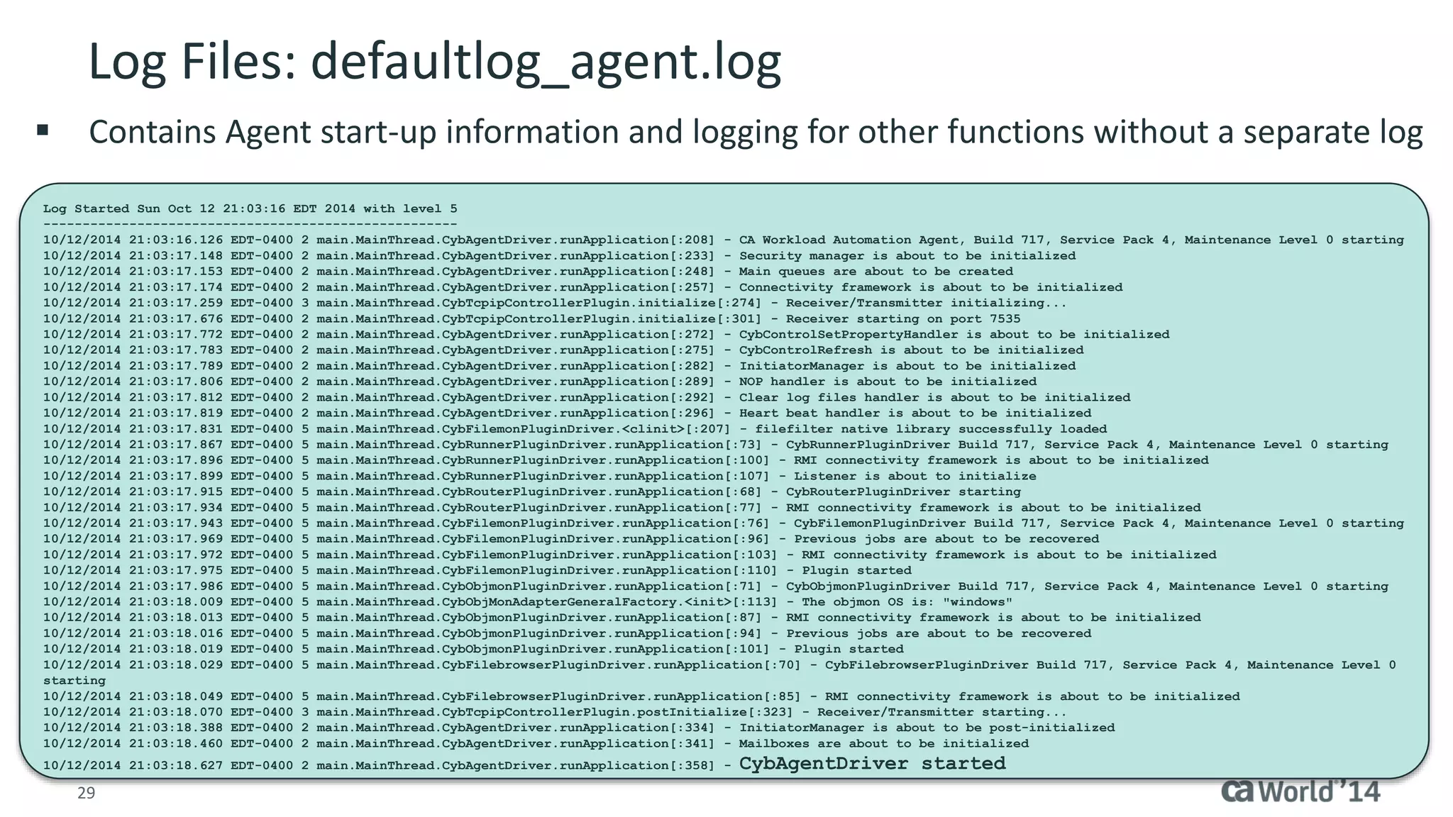How To Configure The Ca Workload Automation System Agent Agentparmtxt