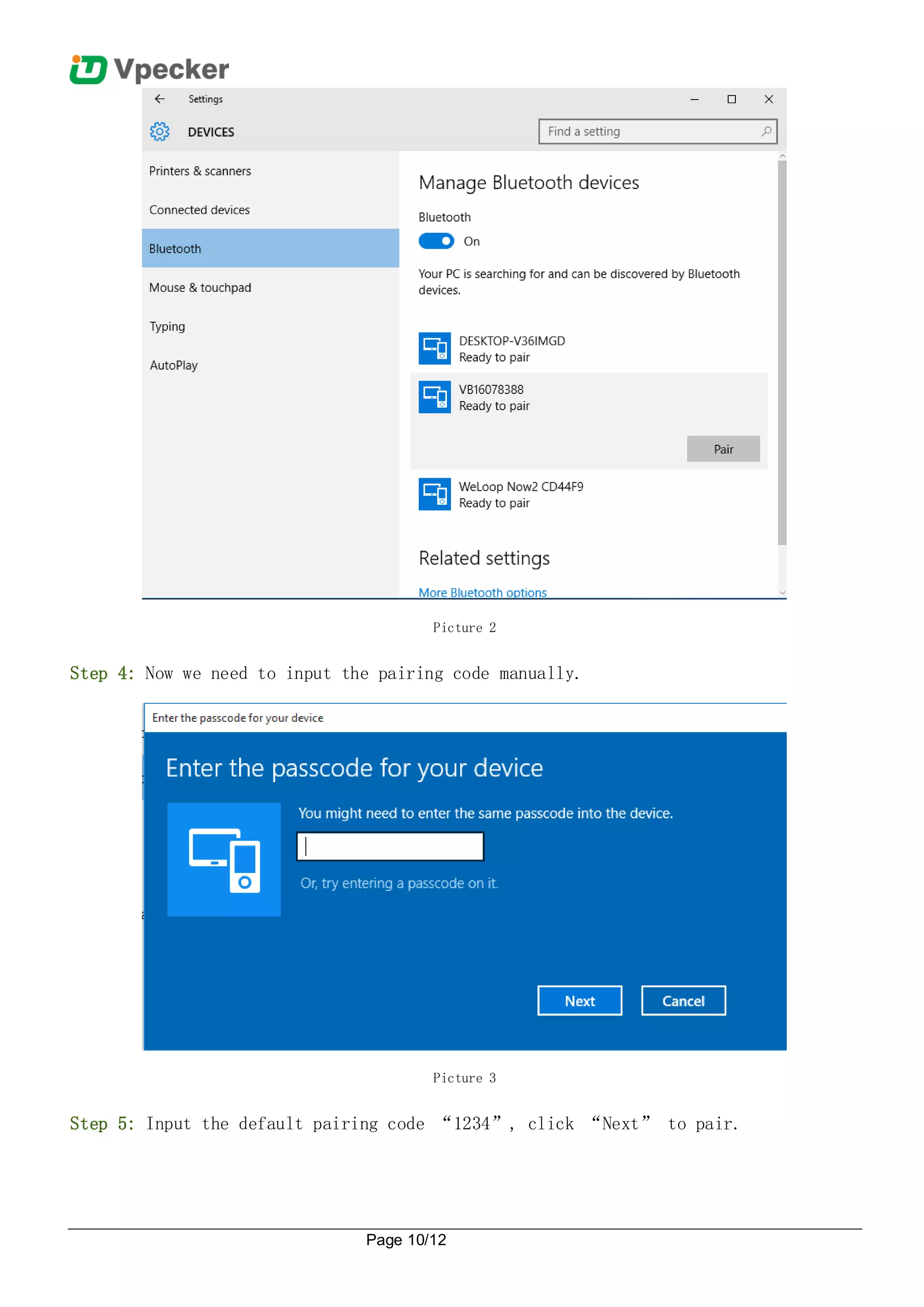 How to connect vpecker easydiag bluetooth | PDF