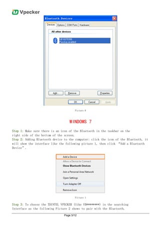 How to connect vpecker easydiag bluetooth | PDF
