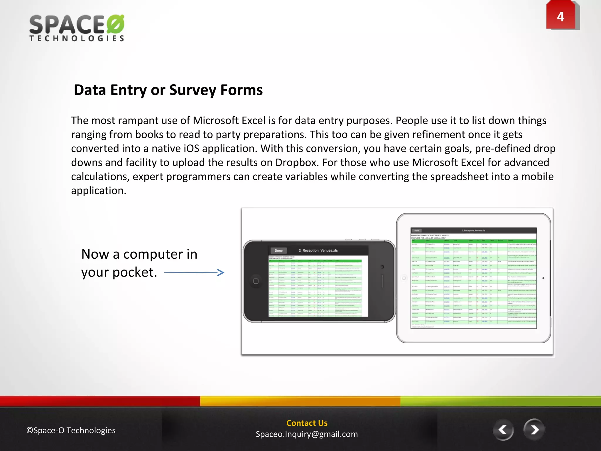 Convert Excel Spreadsheet into Mobile iPhone Android App | PPT