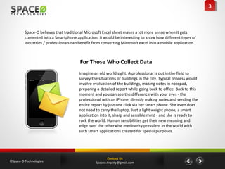 Convert Excel Spreadsheet into Mobile iPhone Android App | PPT