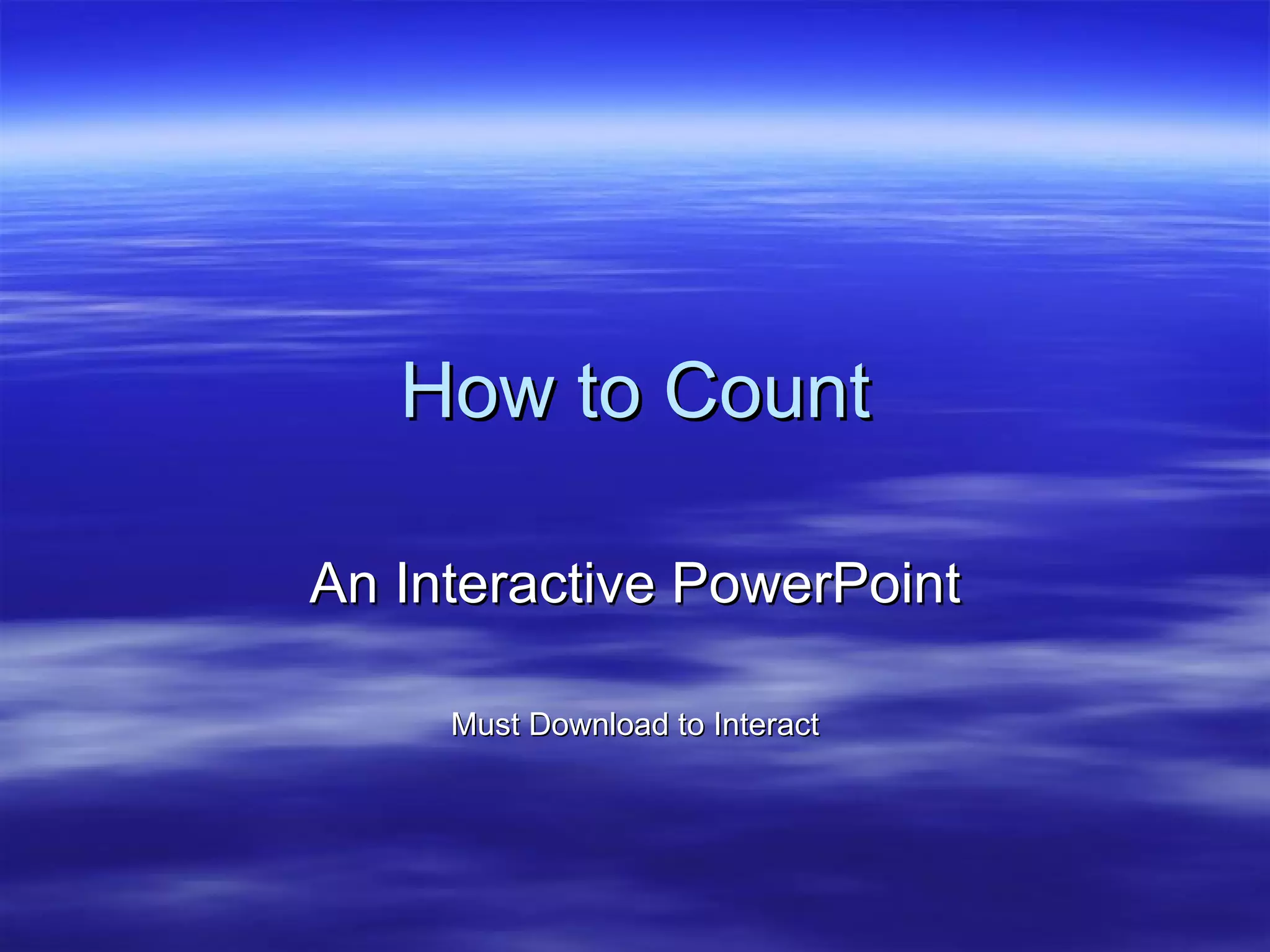 How To Count | PPT