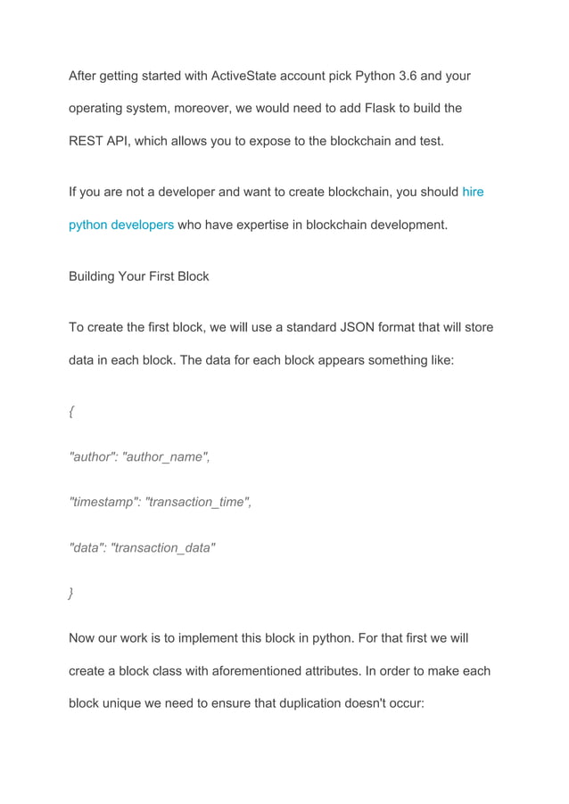 A Comprehensive Guide To Create Blockchain In Python | Blockchain ...