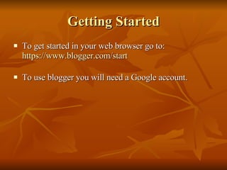 How To Create A Blog | PPT