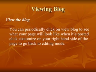 How To Create A Blog | PPT