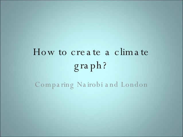 How to create a climate graph | PPT | Weather | Science