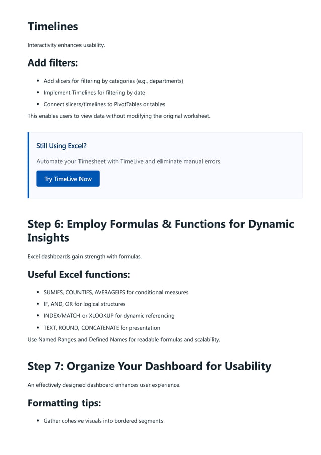 Excel Dashboard: How To Create A Dashboard In Excel 2025 | PDF