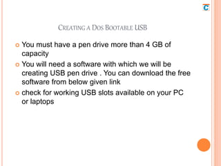 How to-create-a-dos-bootable-usb-pendrive | PPT