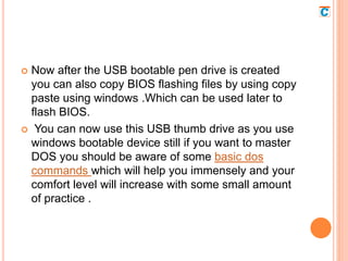 How to-create-a-dos-bootable-usb-pendrive | PPT