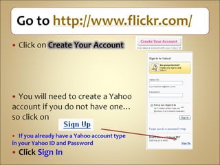 How To Create A Flickr Account | PPT