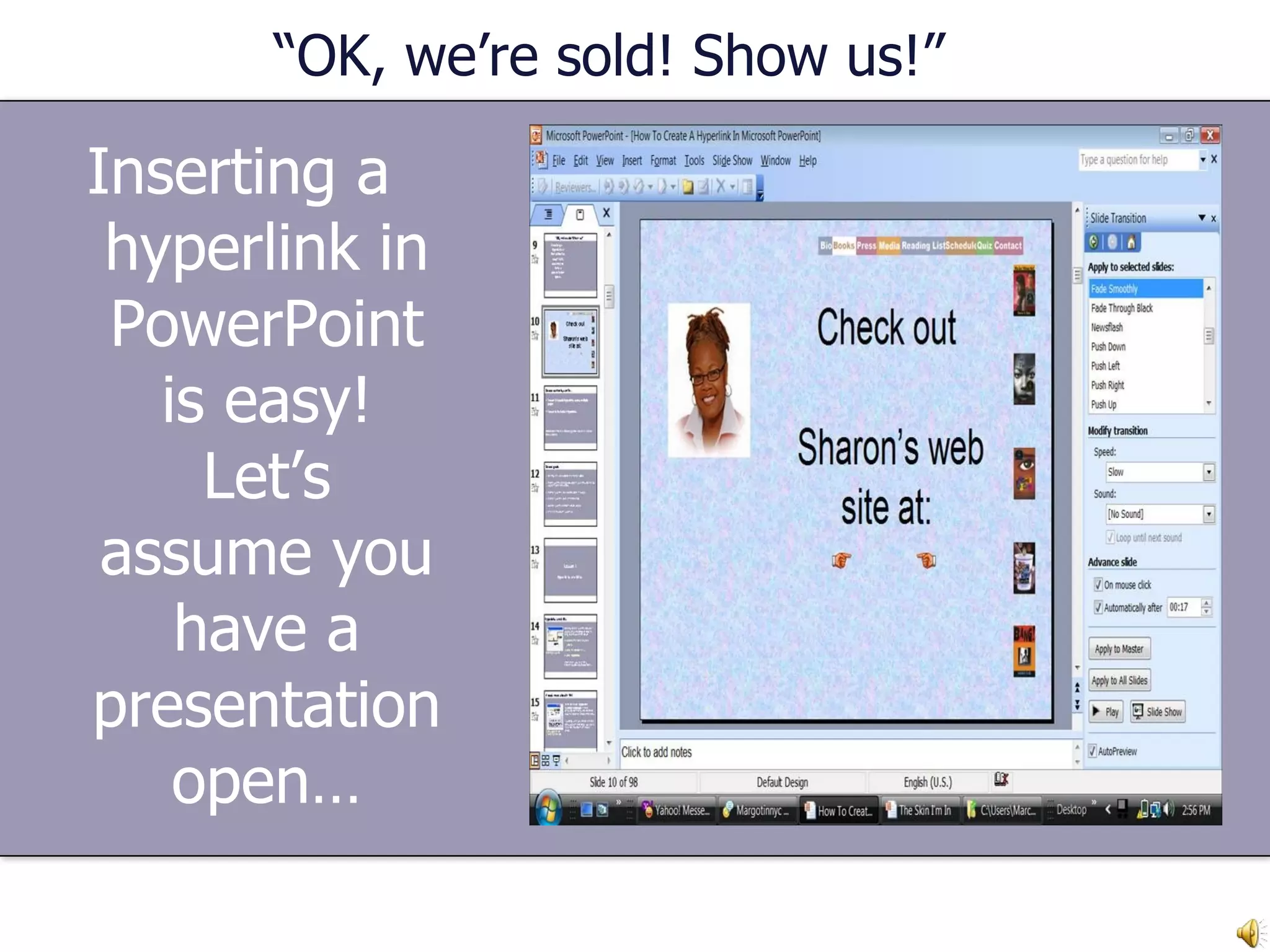 How To Create a Hyperlink in Microsoft Office PowerPoint | PPT
