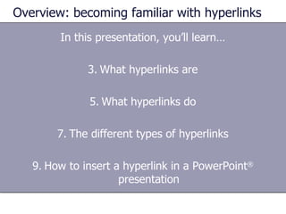 How To Create a Hyperlink in Microsoft Office PowerPoint | PPT