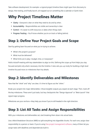 Project Timeline: How To Create One In 8 Simple Steps | PDF