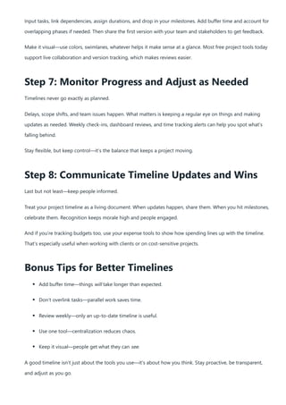 Project Timeline: How To Create One In 8 Simple Steps | PDF