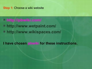 How To Create A Wiki | PPT
