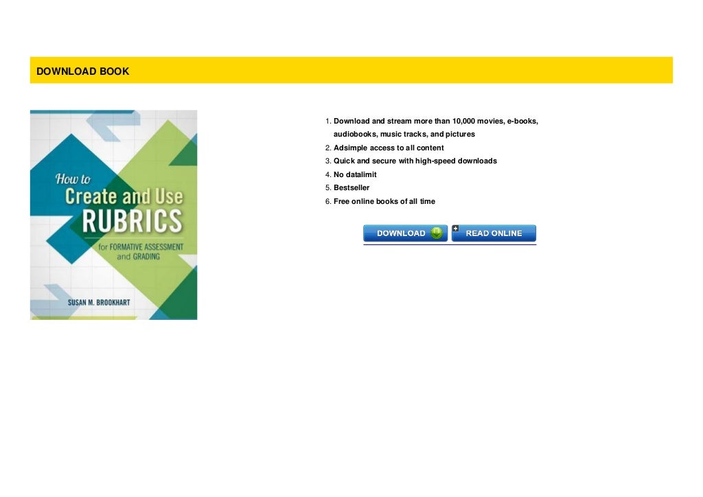 B O O K How To Create And Use Rubrics For Formative Assessment And b-o-o-k-how-to-create-and-use-rubrics-for-formative-assessment-and