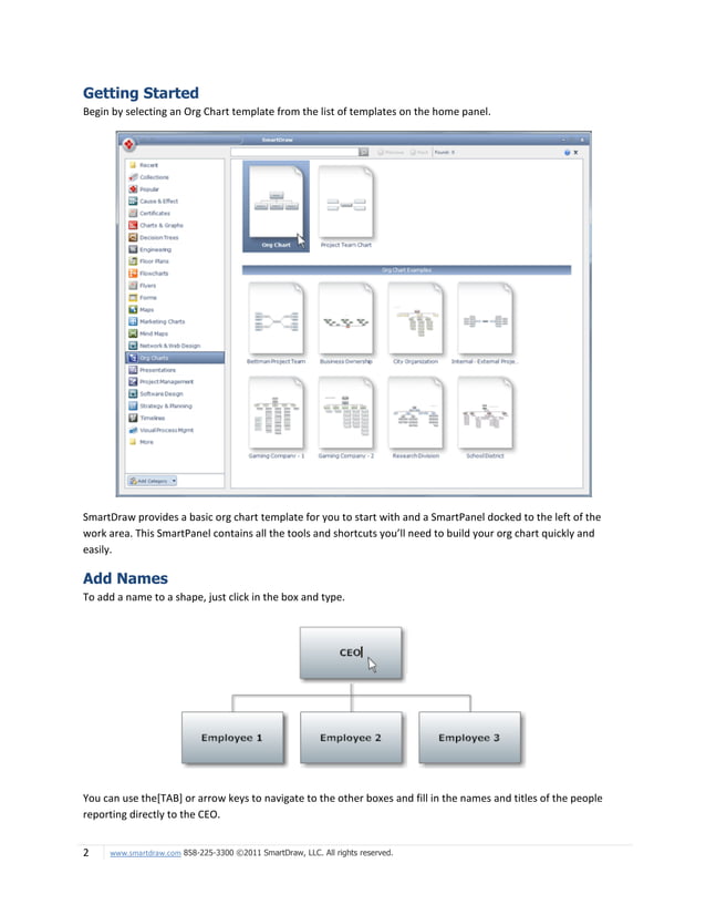 How to Create Org Charts with SmartDraw | PDF | Photo Editing Software | Computer Software and ...