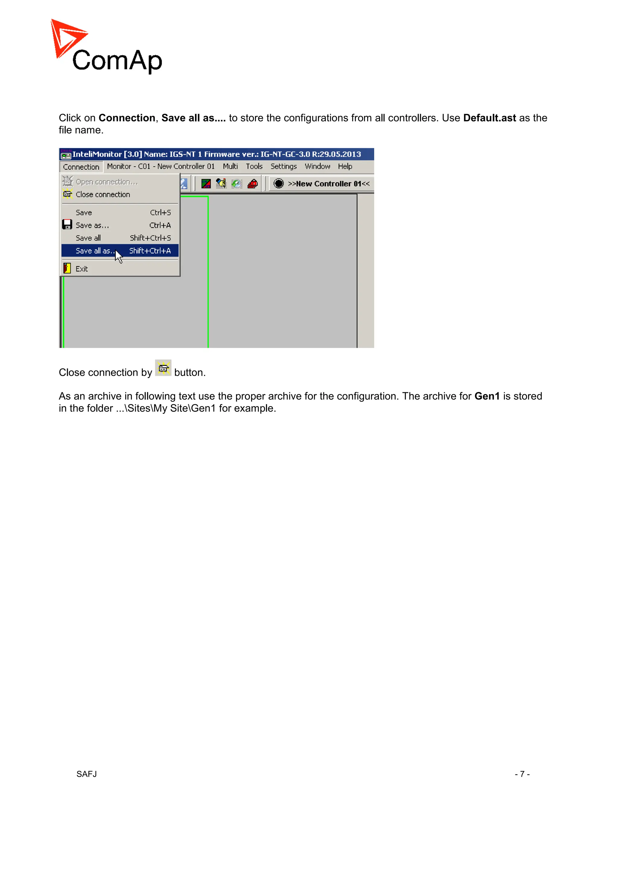 how to create scada offline with comap applications | PDF