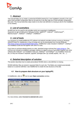 how to create scada offline with comap applications | PDF