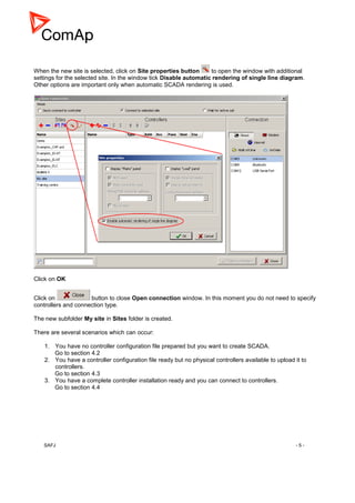 how to create scada offline with comap applications | PDF