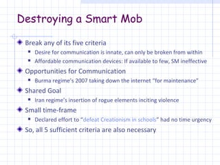 How To Create Smart Mobs | PPT