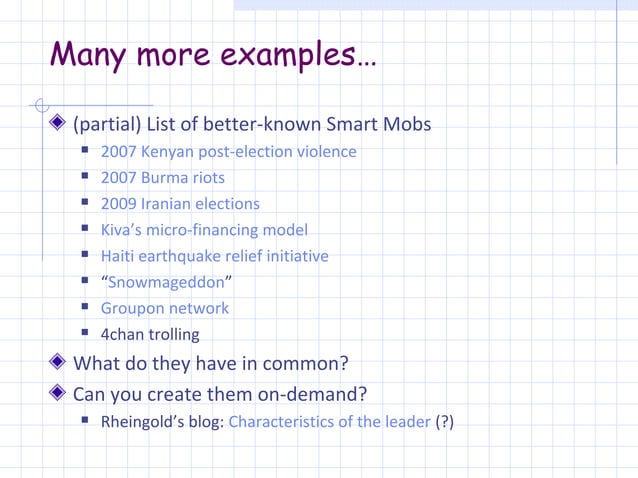 How To Create Smart Mobs | PPT