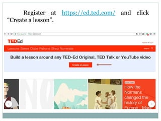 How to create TED-Ed lessons | PPTX