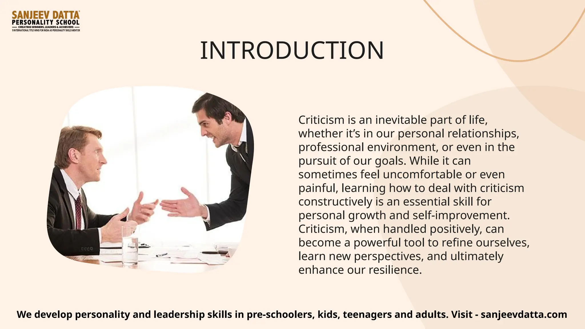 How to Deal with Criticism for Personal Development? | PPTX