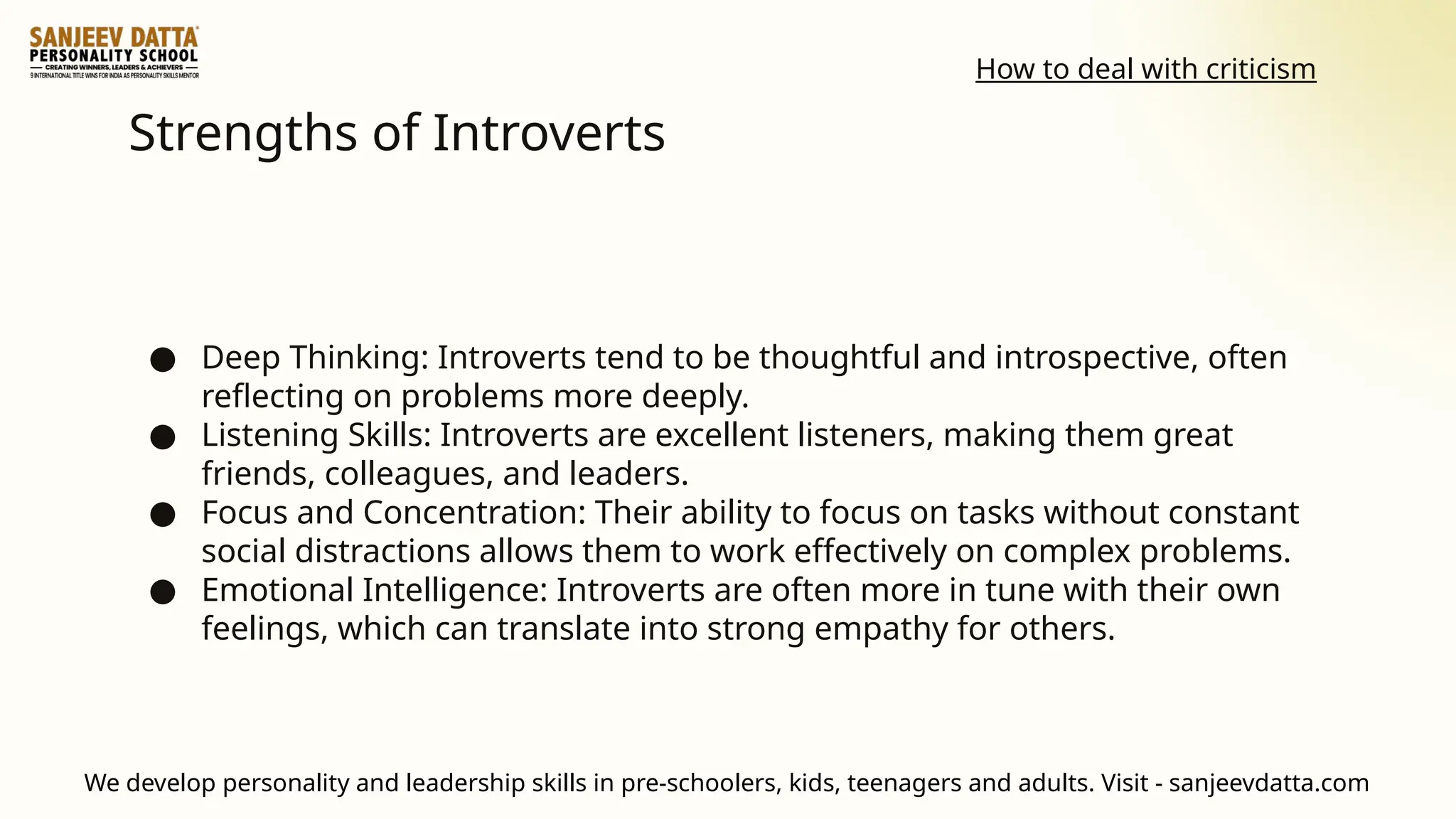 How to Deal with Introverism for Career? | PPT