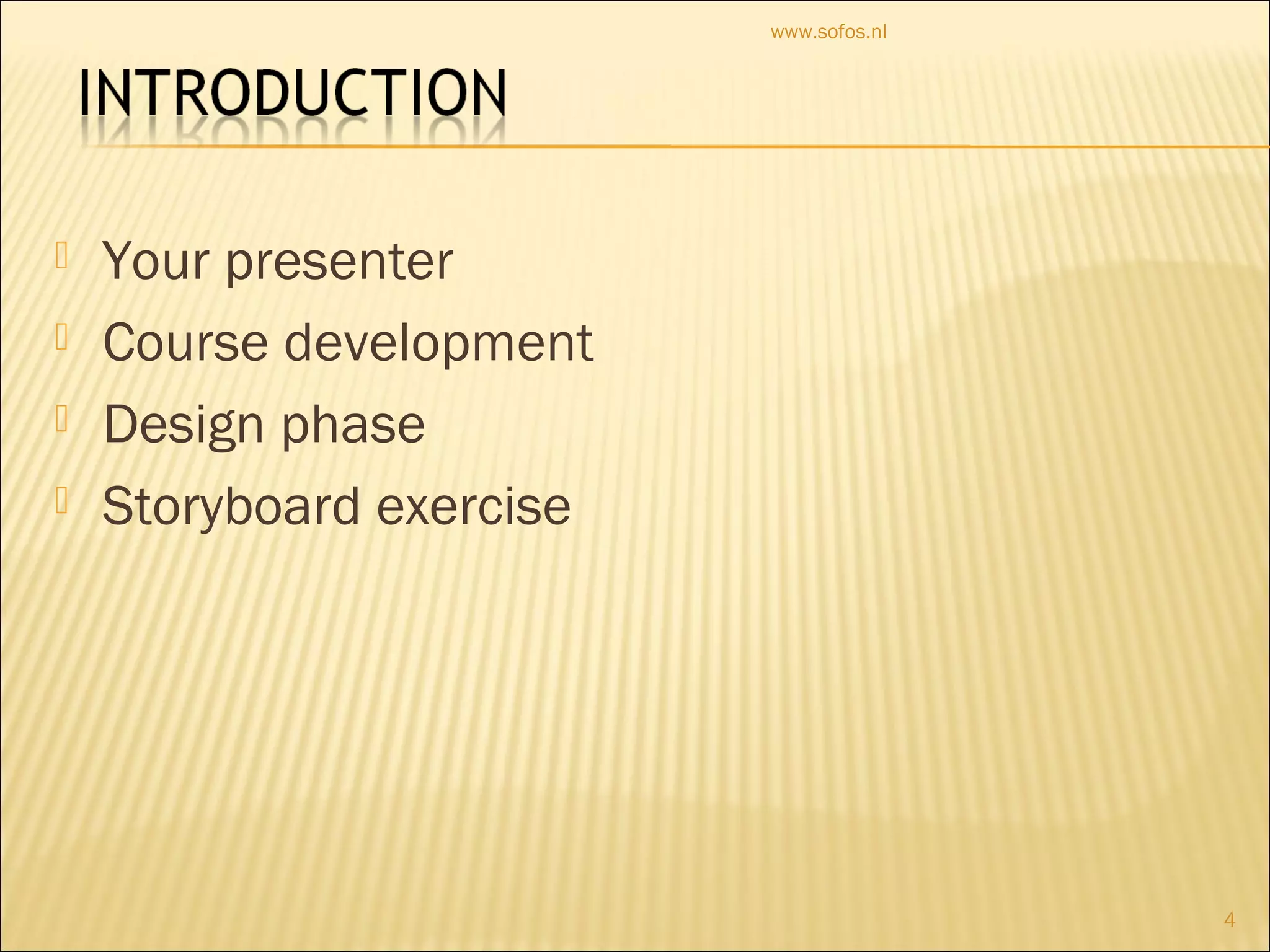 How to design a moodle course: the storyboard exercise | PPT