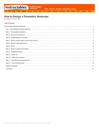 How to-design-a-parametric-bookcase | PDF | Woodworking | Arts and Crafts