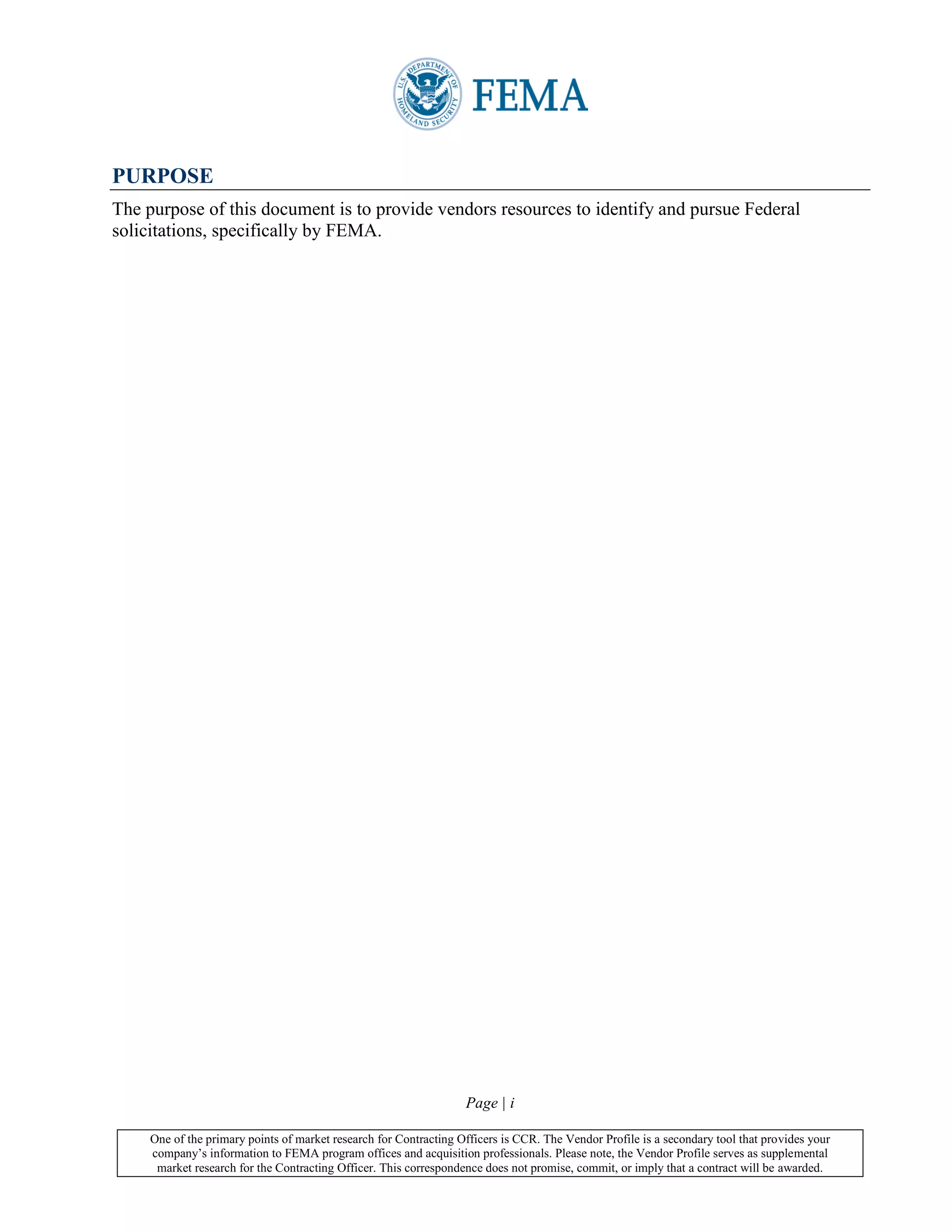 How to Do Business with FEMA | PDF