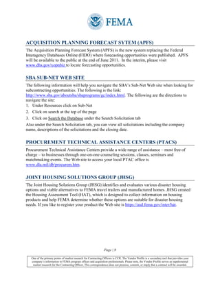 How to Do Business with FEMA | PDF