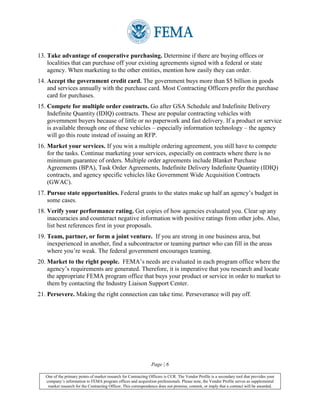 How to Do Business with FEMA | PDF